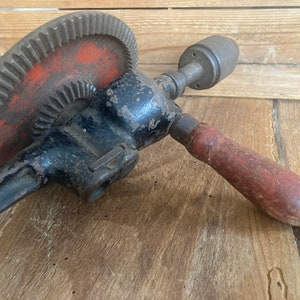 Vintage Hand Crank Drill - Etsy