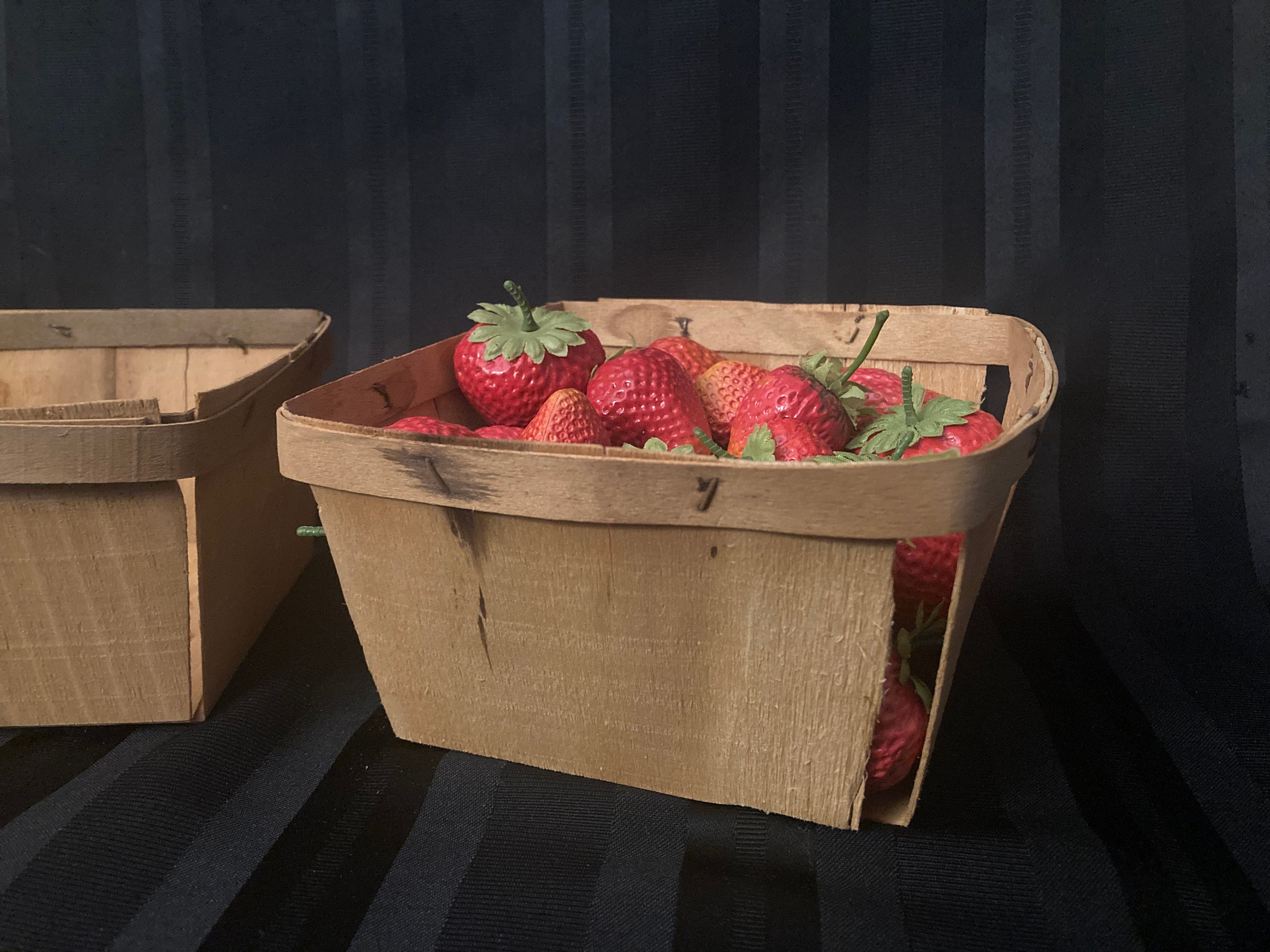 Vintage Wooden Berry Baskets Set of 2 - Etsy