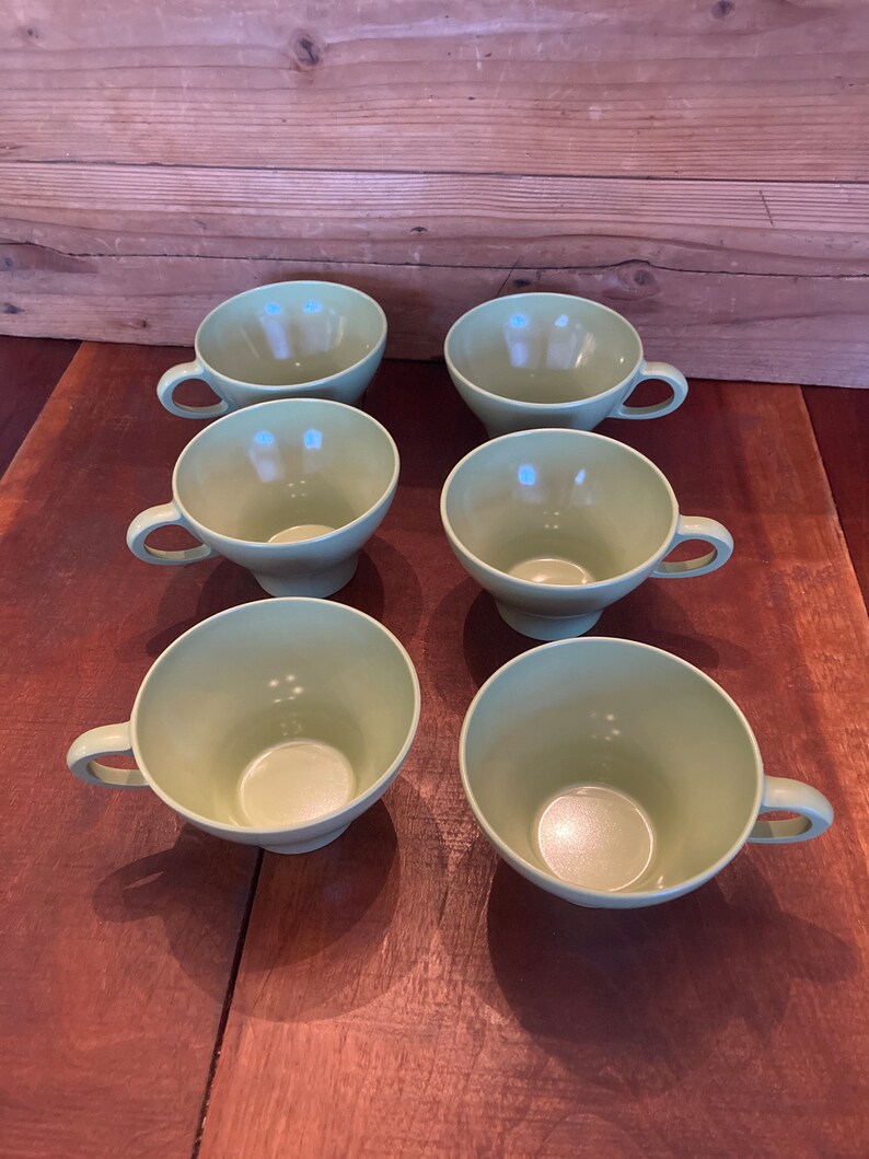 Vintage Sets of Pink and Sets of Green Melmac Coffee/tea Cups - Etsy