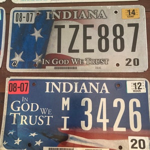 Indiana License Plates - Etsy