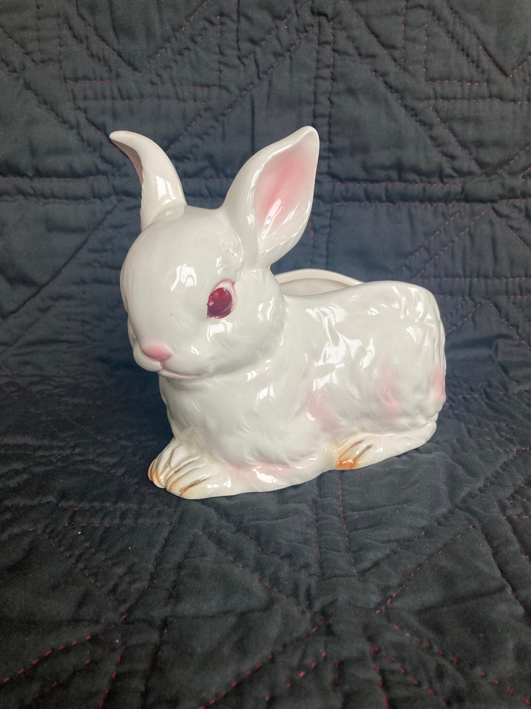Vintage Bunny Planter- Ceramic Bunny Planter- Nursery Decor - Etsy