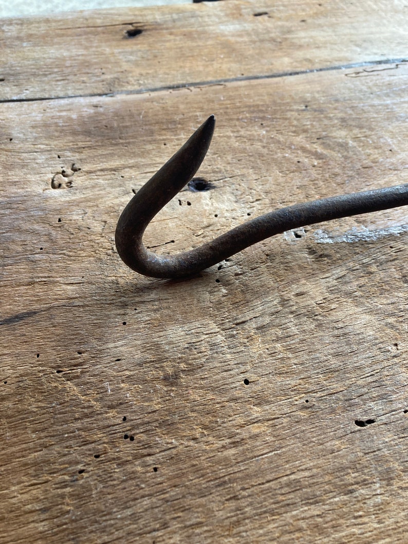 Vintage Hay/ice Hook W/ Wood Handle - Etsy