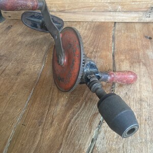 Vintage Hand Crank Drill - Etsy