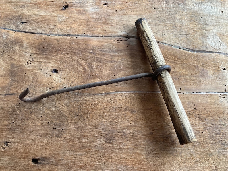 Vintage Hay/ice Hook W/ Wood Handle - Etsy