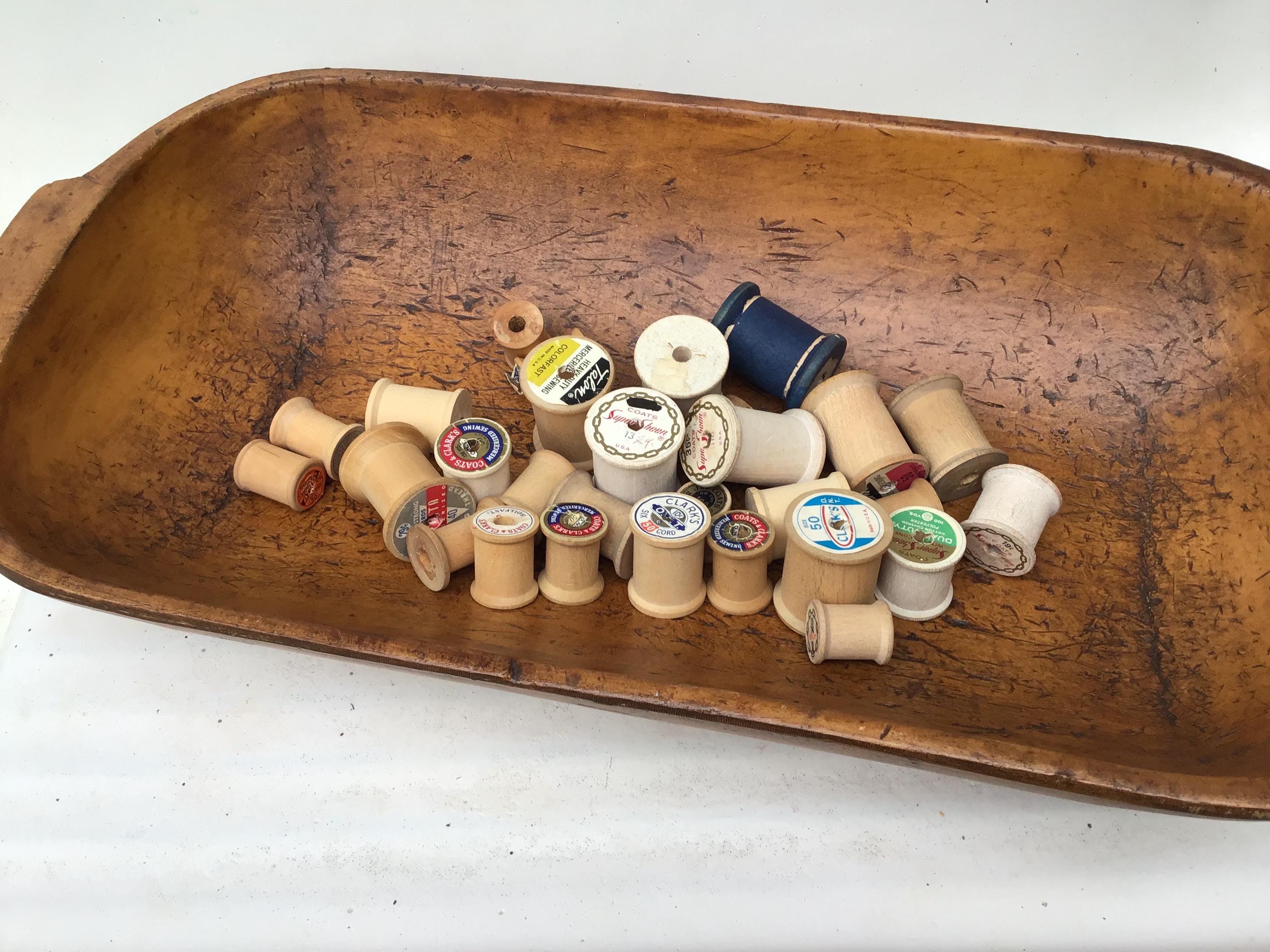 Vintage and Antique Wooden Thread Spools - Etsy