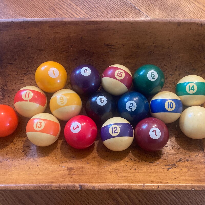 Vintage Pool Balls - Etsy