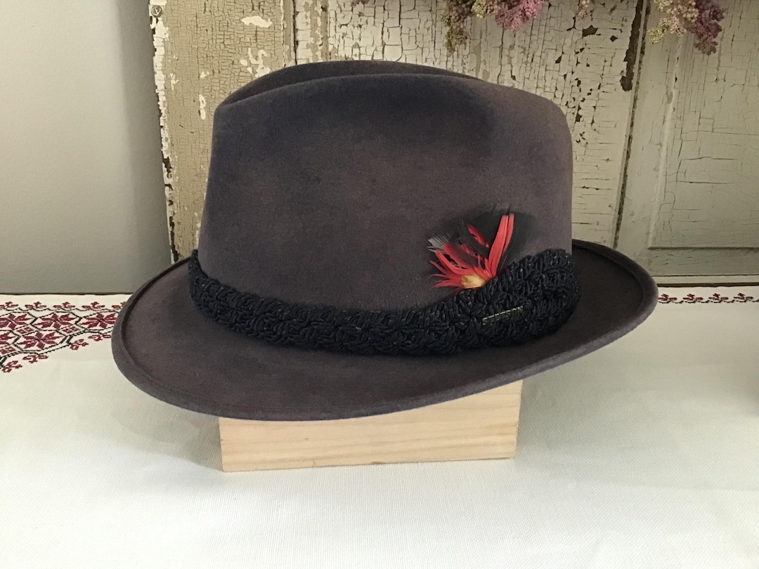 Vintage Stetson Hat- Stetson Dress Hat - 6 7/8 - Brownish/black Color ...