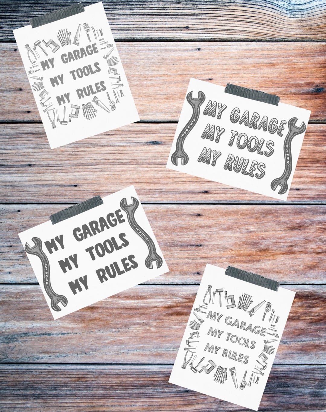 My Garage, My Tools, My Rules Printable Graphic *instant Digital ...