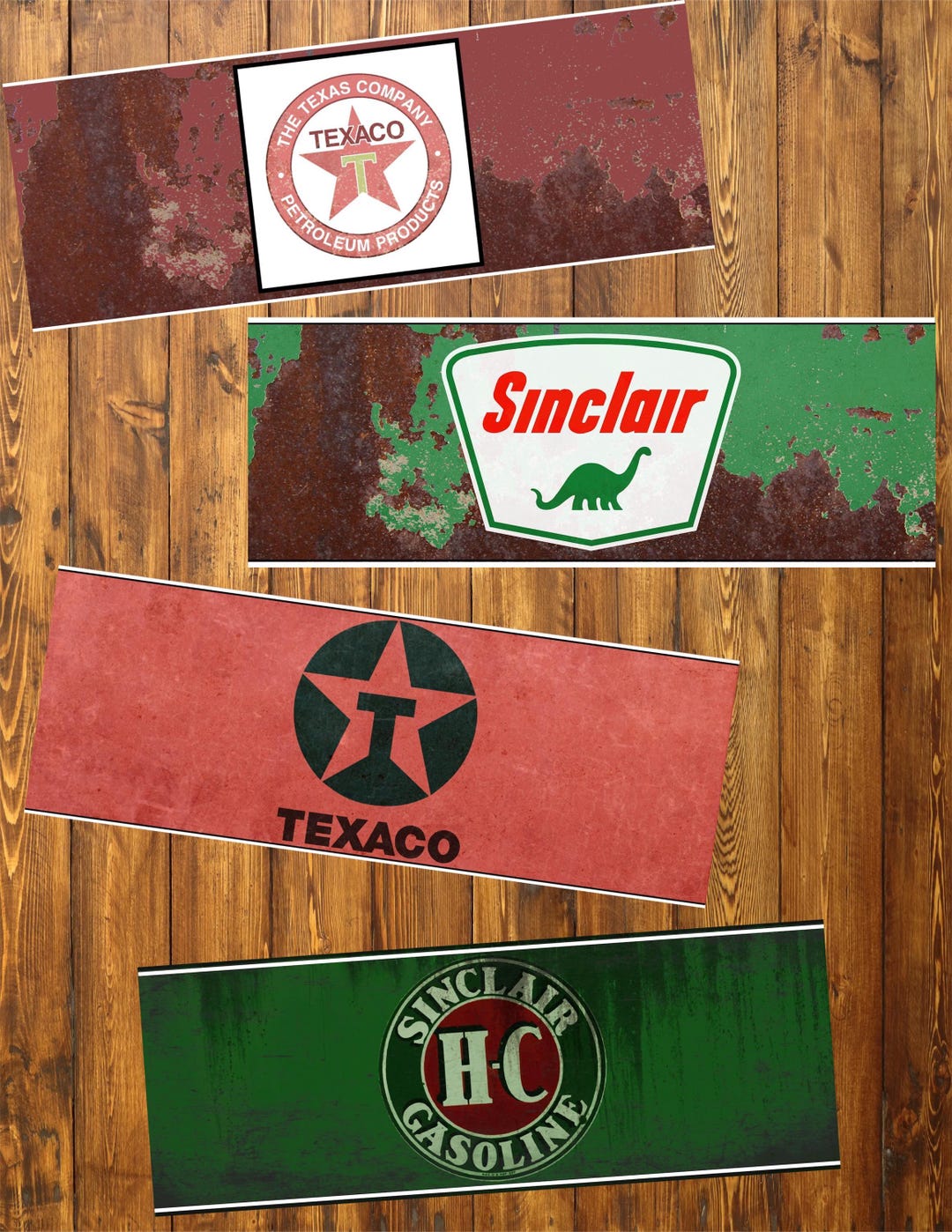 Vintage Motor Oil Labels: Texaco, Sinclair, Printable Gas Signs ...