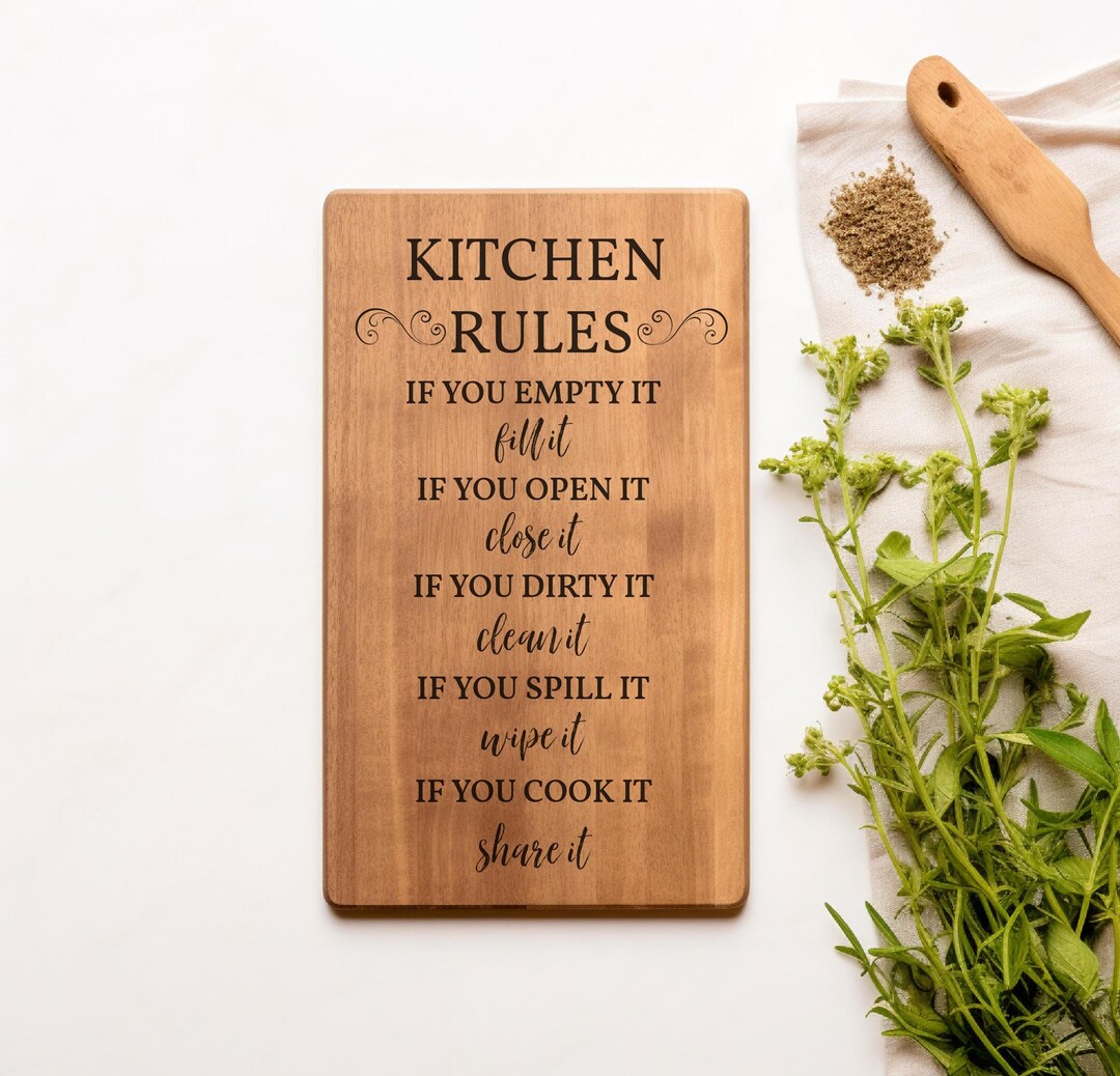 Kitchen Rules Printable Graphic *instant Digital Download JPG, PNG, PDF ...
