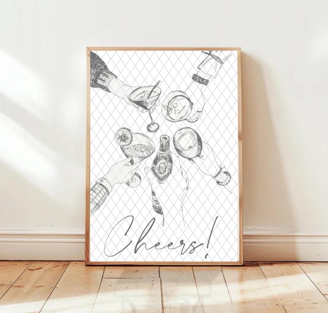 Cheers! Graphic *instant Digital Download JPG, PNG* (1 Graphic, 2 Fonts ...