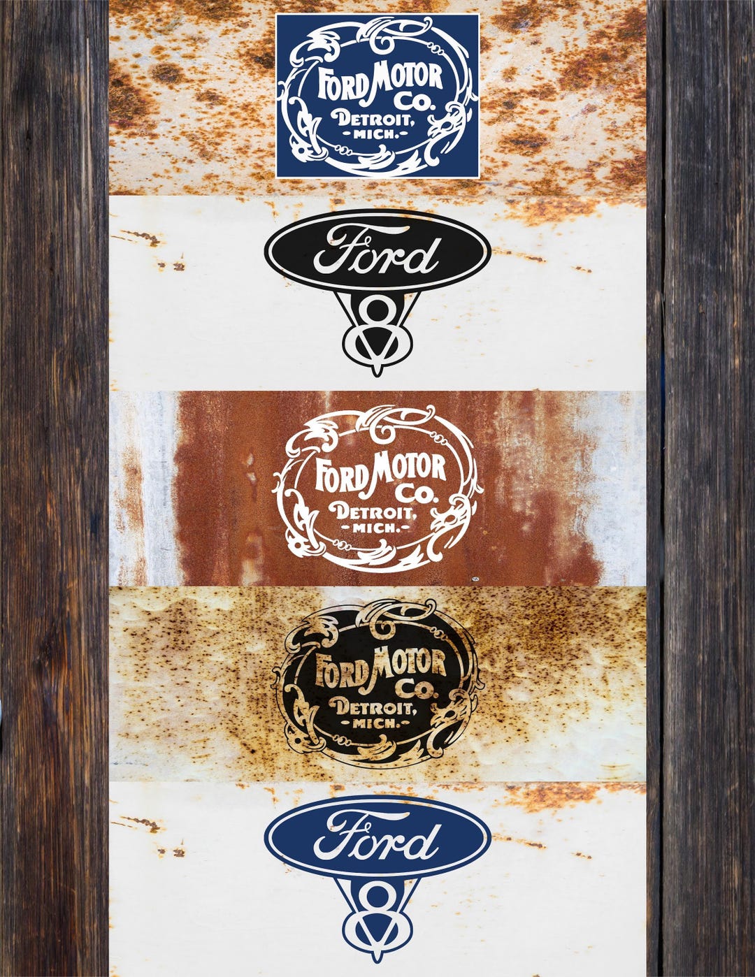 5 Ford Oil Printable Labels *instant Digital Download JPG* (l11"xh4 ...