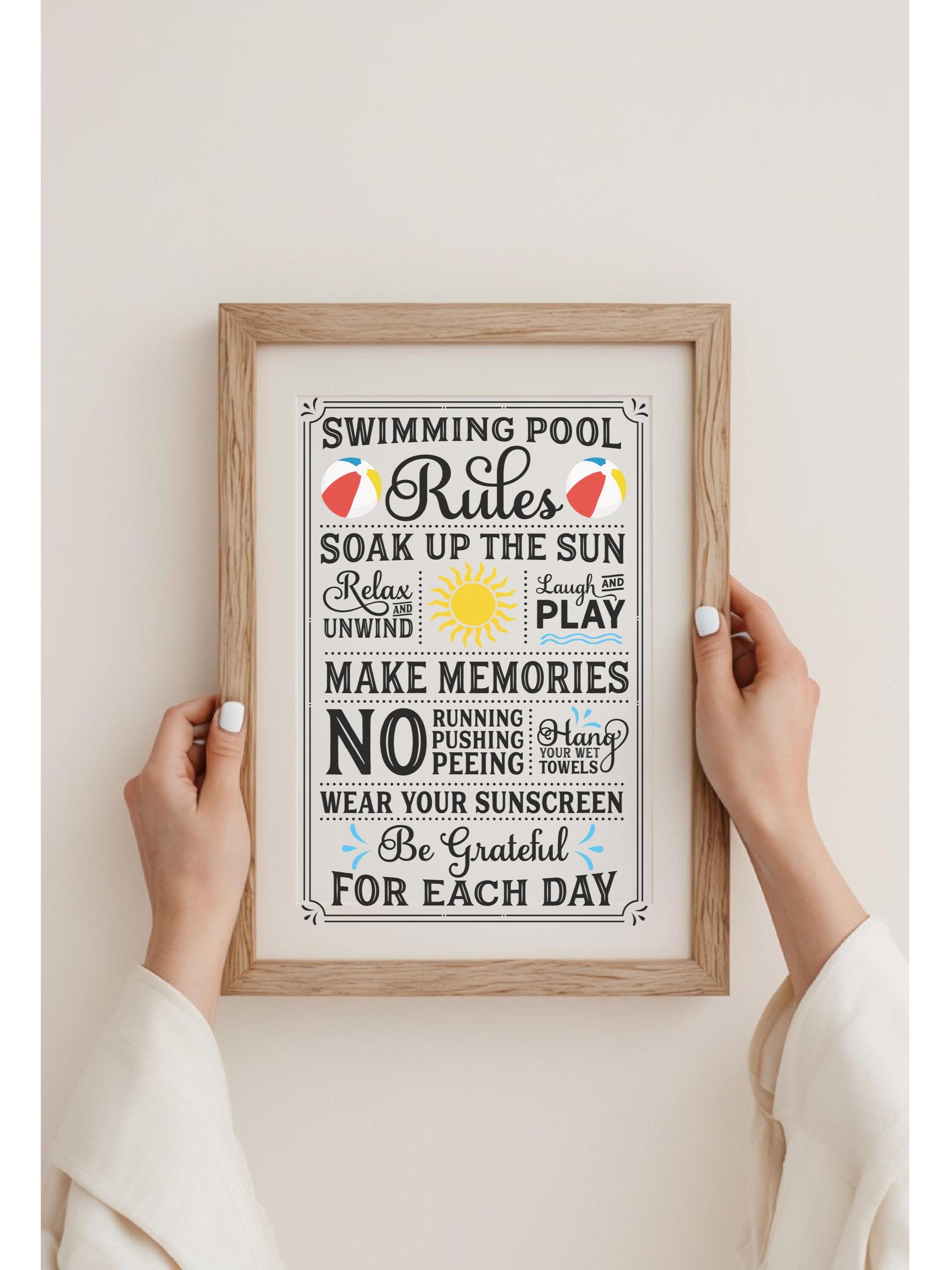 Pool Rules Printable Graphic *instant Digital Download SVG, JPEG, PNG ...