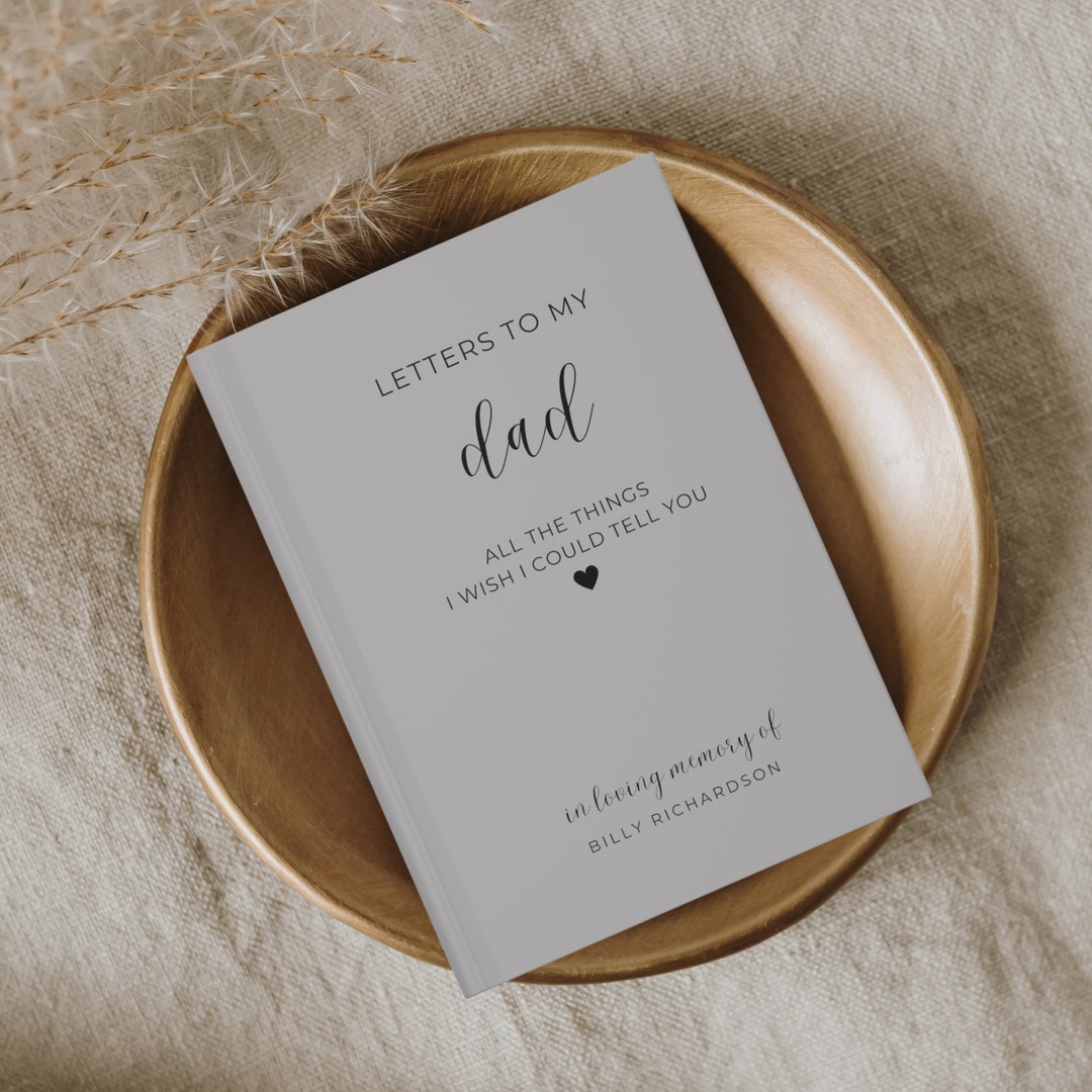 Custom Letters to My Dad Gift, Loss of Father Memorial Gift Journal ...