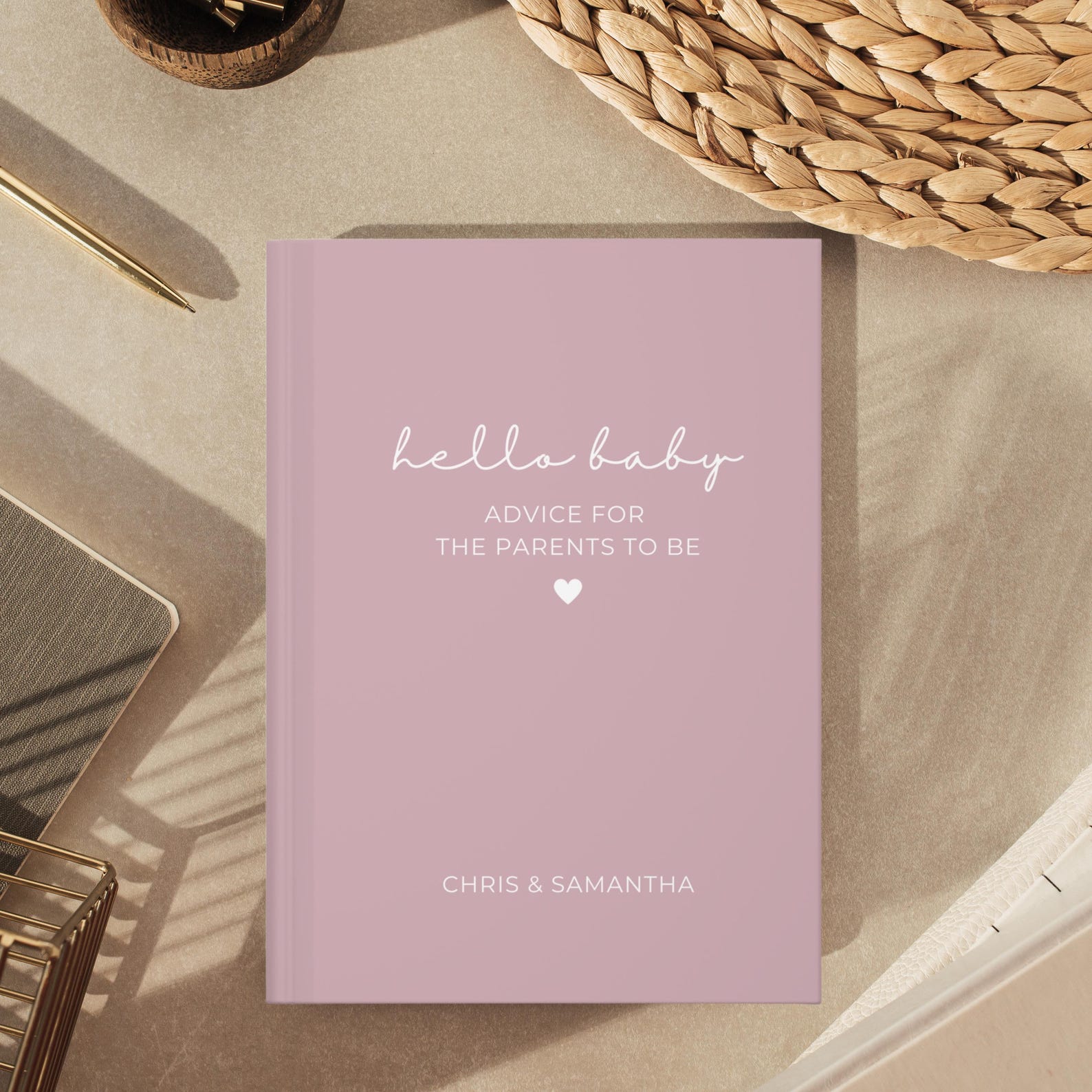 Baby Shower Guest Book, Hello Baby Journal, Advice for Parents, Gender ...