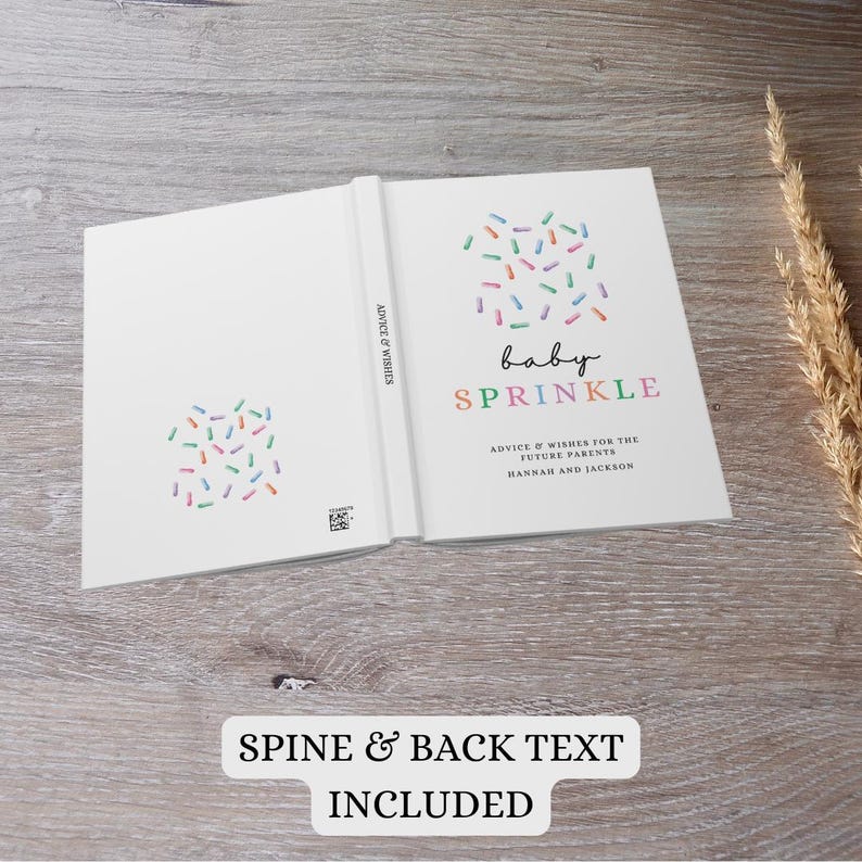 Baby Sprinkle Guest Book, Wishes for Baby, Baby Shower Sprinkle, Baby ...