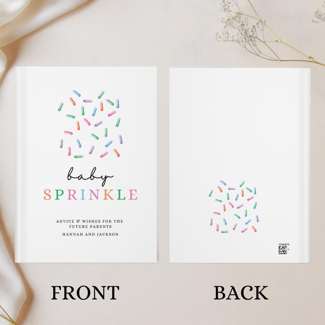 Baby Sprinkle Guest Book, Wishes for Baby, Baby Shower Sprinkle, Baby ...