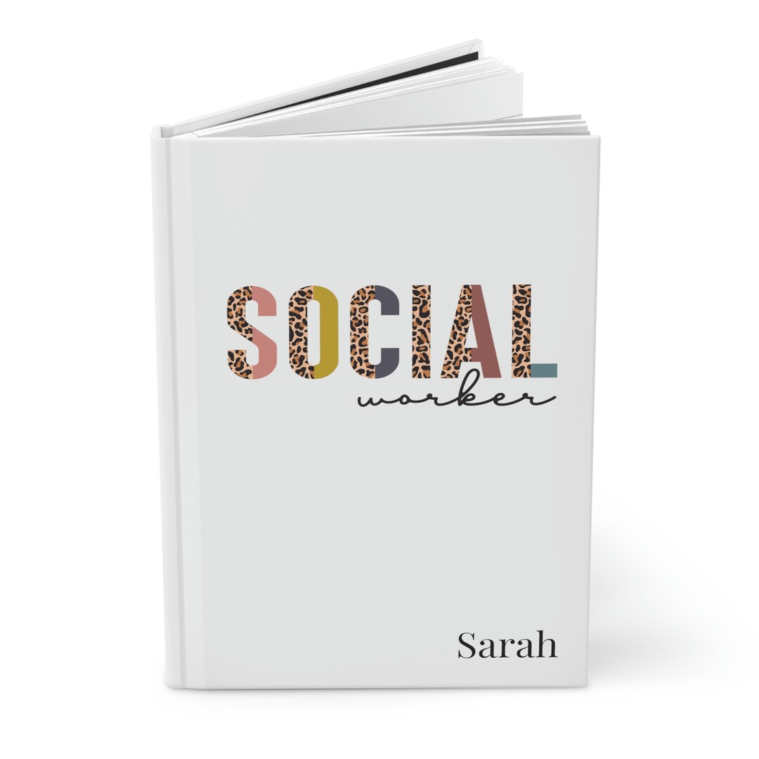 Social Worker Notebook, Personalized Social Work Rainbow Notes, Social ...