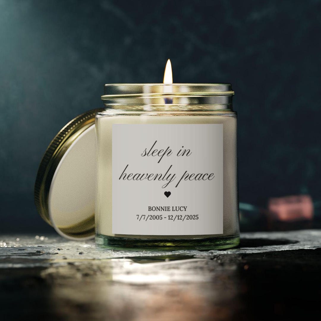 Custom Sympathy Candle Gift, Personalized Memorial Candle, Grief Candle ...