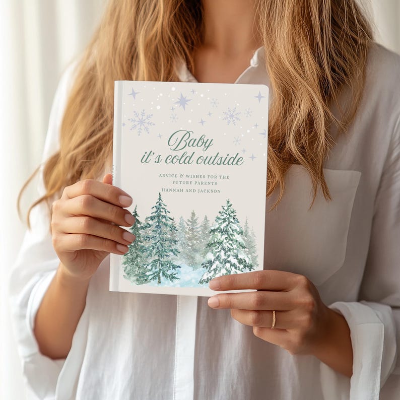 Baby It's Cold Outside Baby Shower Guest Book Wishes for Baby Winter ...