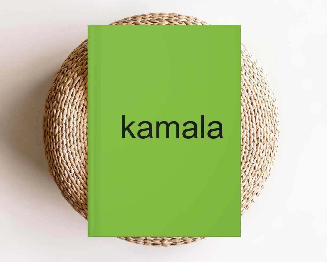 Kamala is Brat Notebook, Lime Green Kamala Harris 2024 President Y2K ...