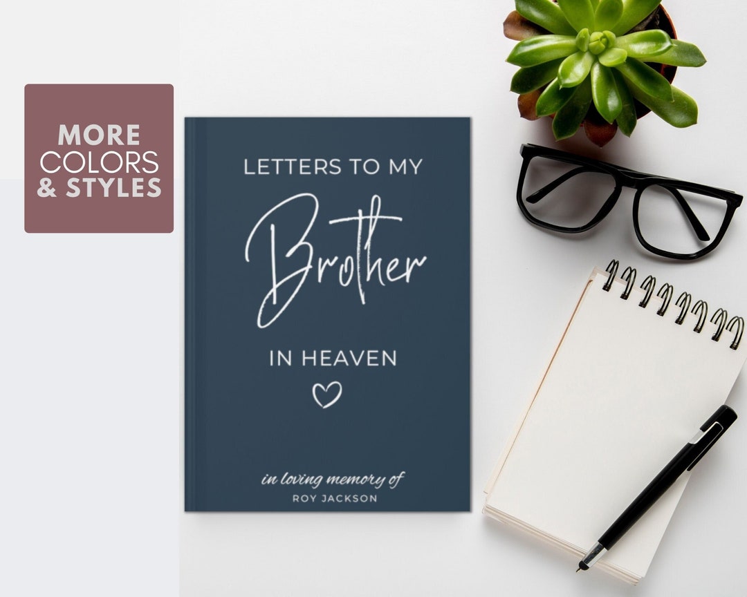 Letters to My Brother, Brother Memorial Gift, Sympathy Journal, Loss of ...