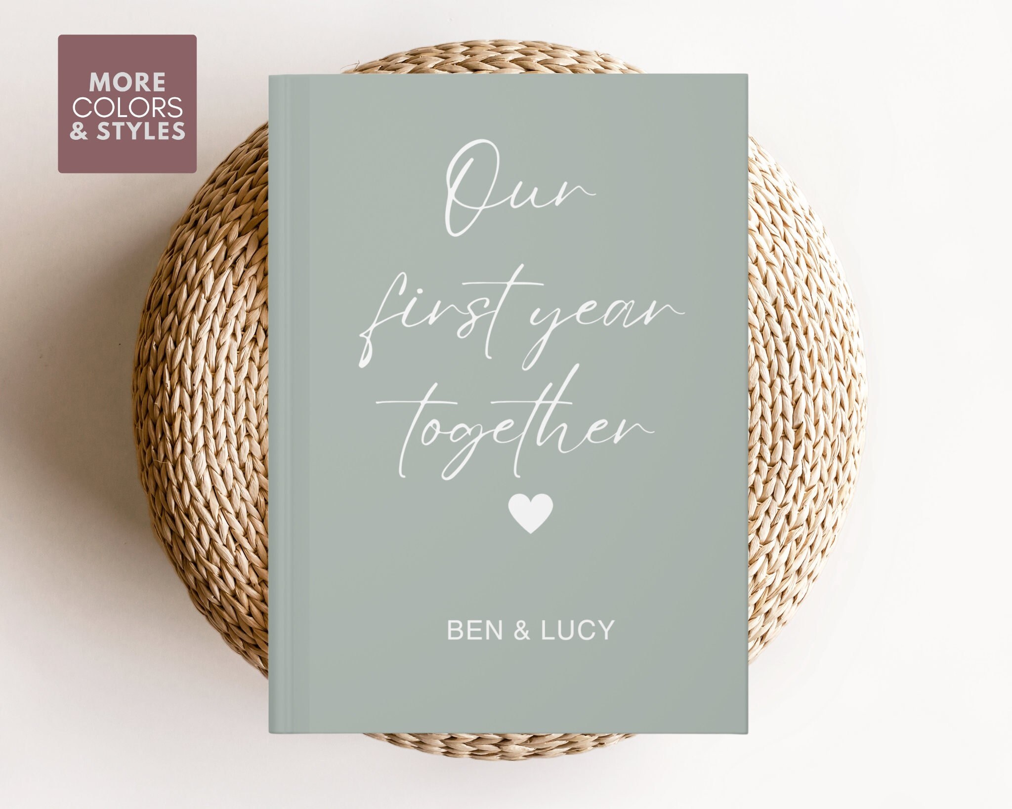 Our First Year Together Gift, Personalized Couple Gift, Custom Name ...