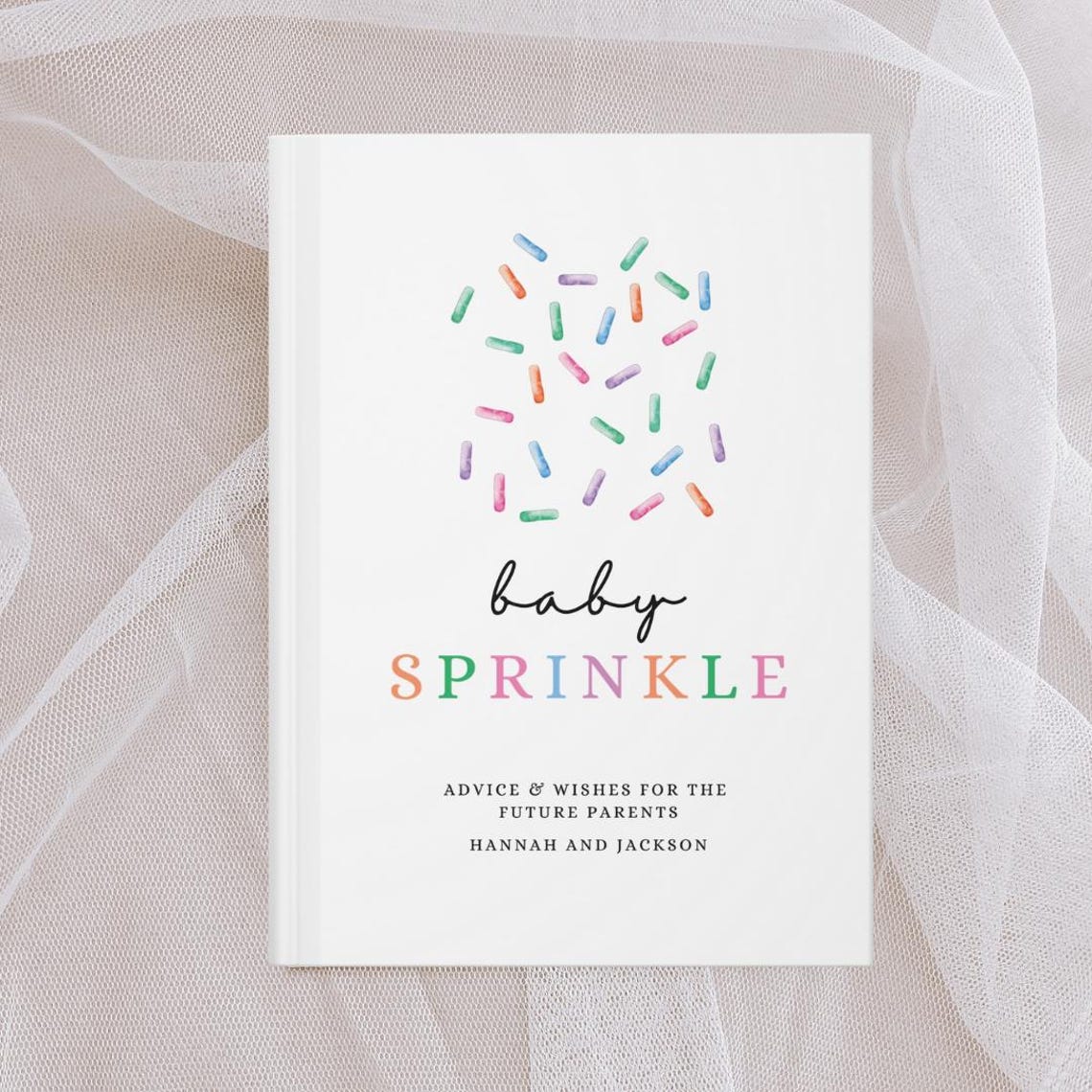 Baby Sprinkle Guest Book, Wishes for Baby, Baby Shower Sprinkle, Baby ...
