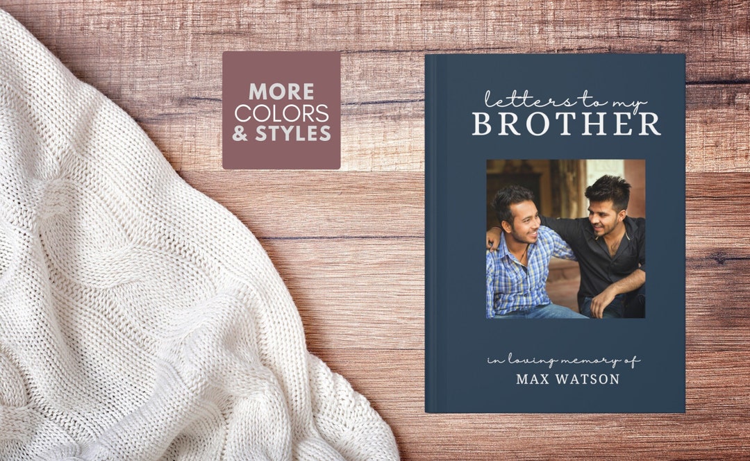 Loss of Brother Gift, Personalized Photo Book, Letters to My Brother in ...