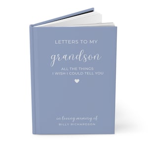 Loss of Grandson Memorial Gift Journal, Grandson Grief Journal Grandson ...