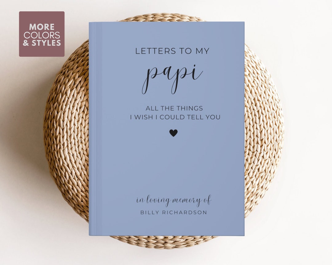 Loss of Papi Gift, Father Memorial Journal, Letters to My Dad in Heaven ...