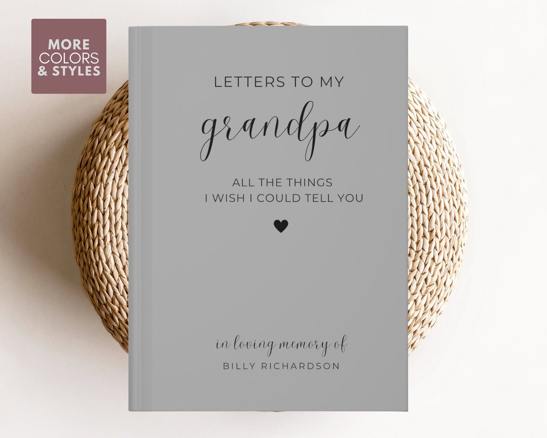 Loss of Grandpa Notebook Gift Letters to My Grandpa Memorial - Etsy