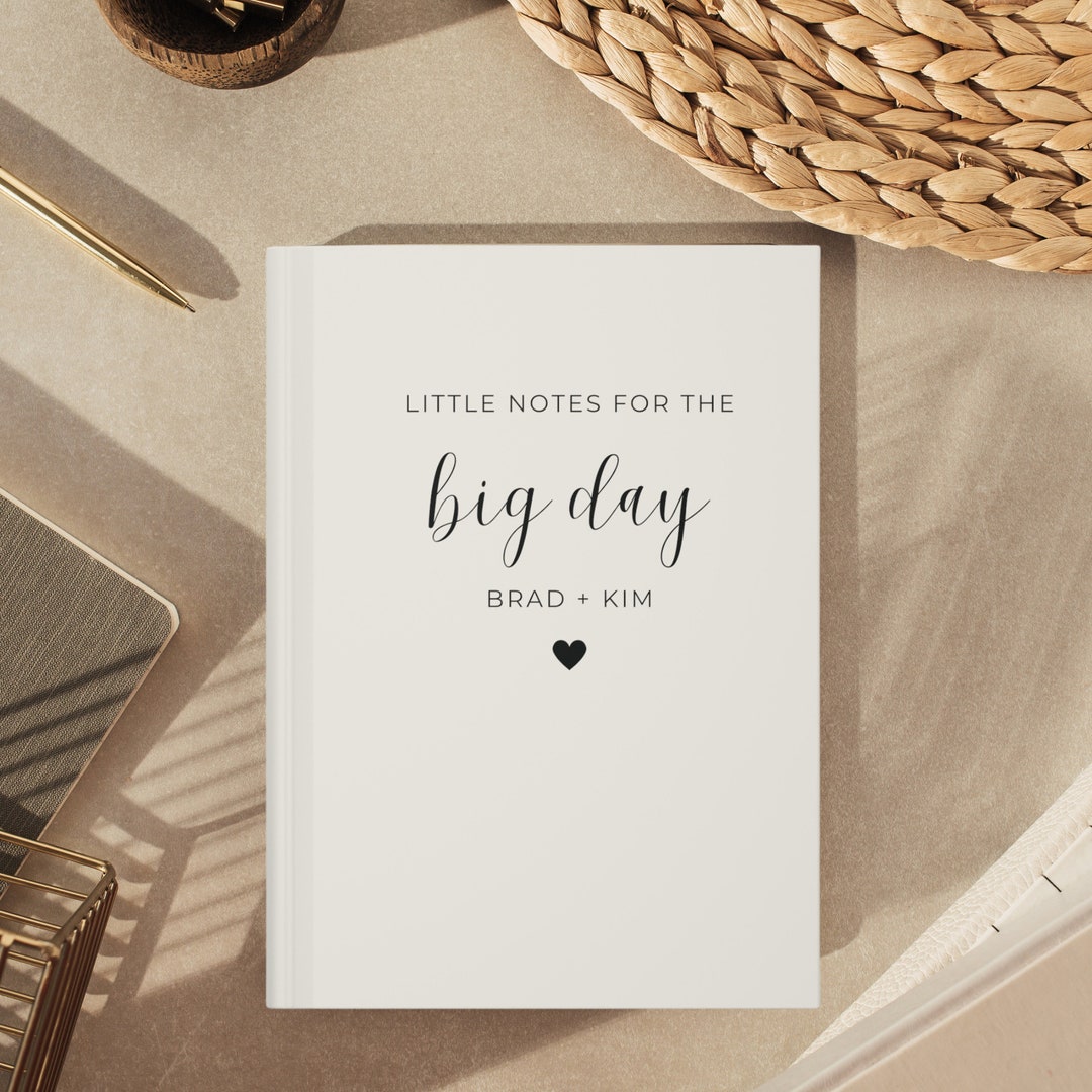 Little Notes for the Big Day, Personalized Wedding Notebook Journal ...