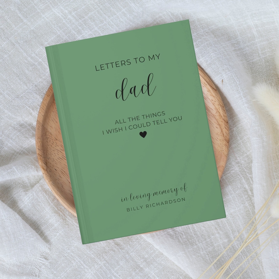 Letters to My Dad Sympathy Gift, Loss of Father Memorial Gift Journal ...
