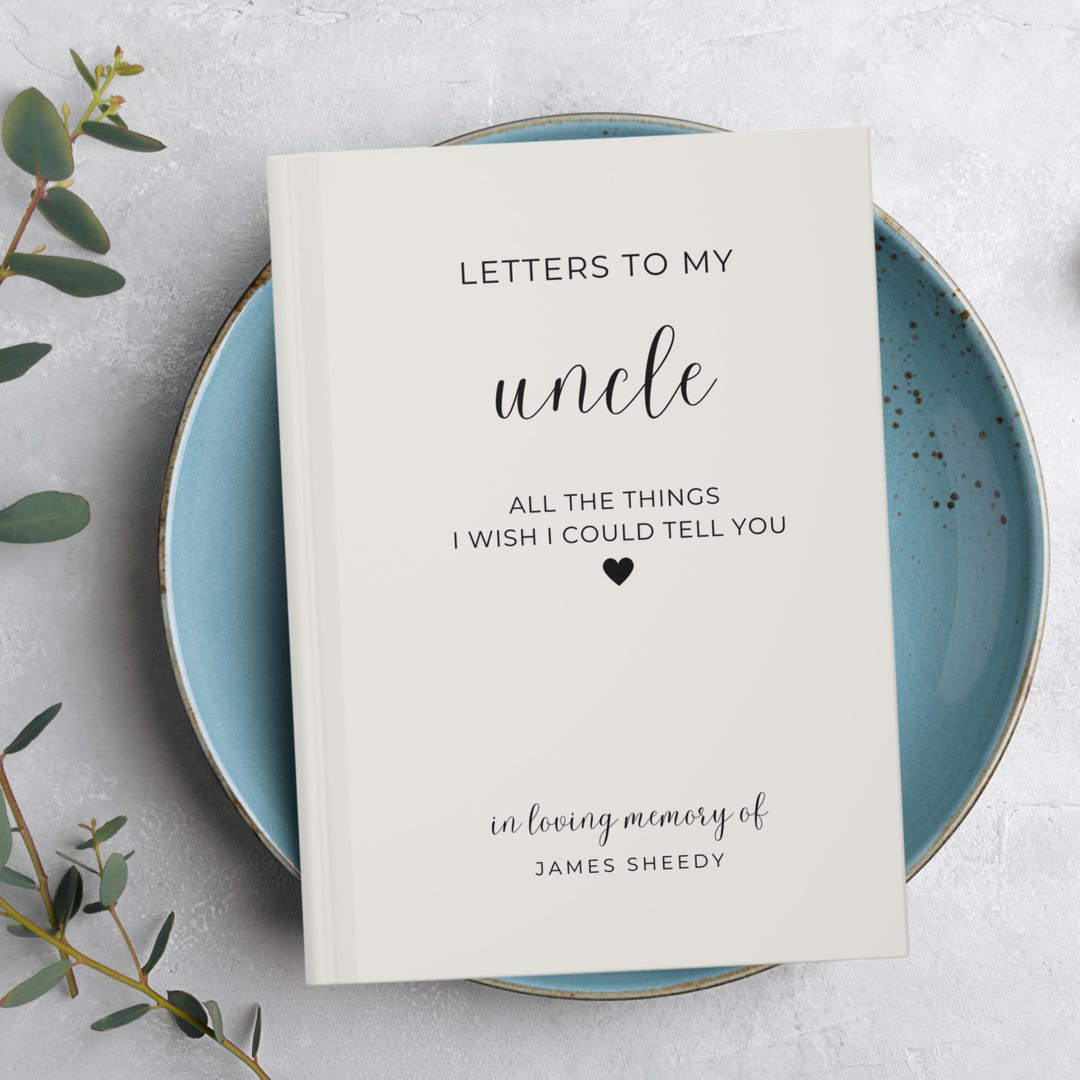 Loss of Uncle Memorial Gift Journal, UNCLE Loss Grief Journal Letters ...