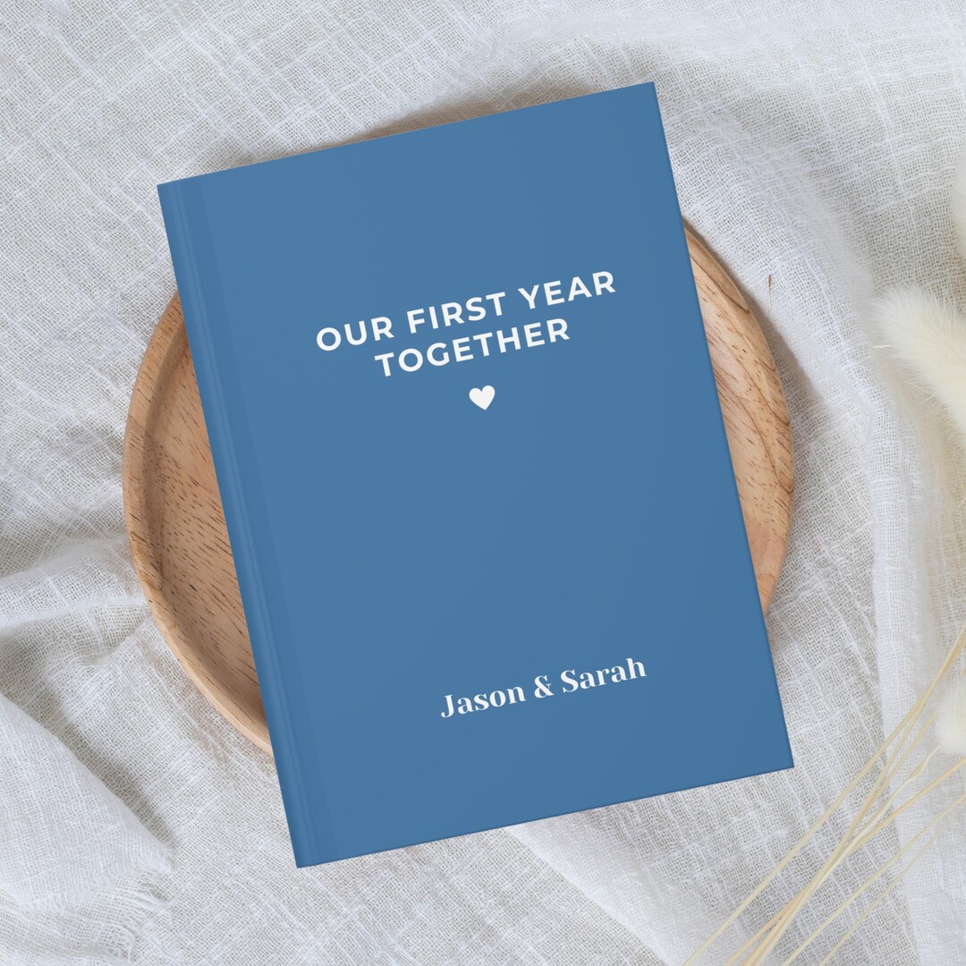 Personalized Couple Notebook, Custom Anniversary Gift Our First Year ...