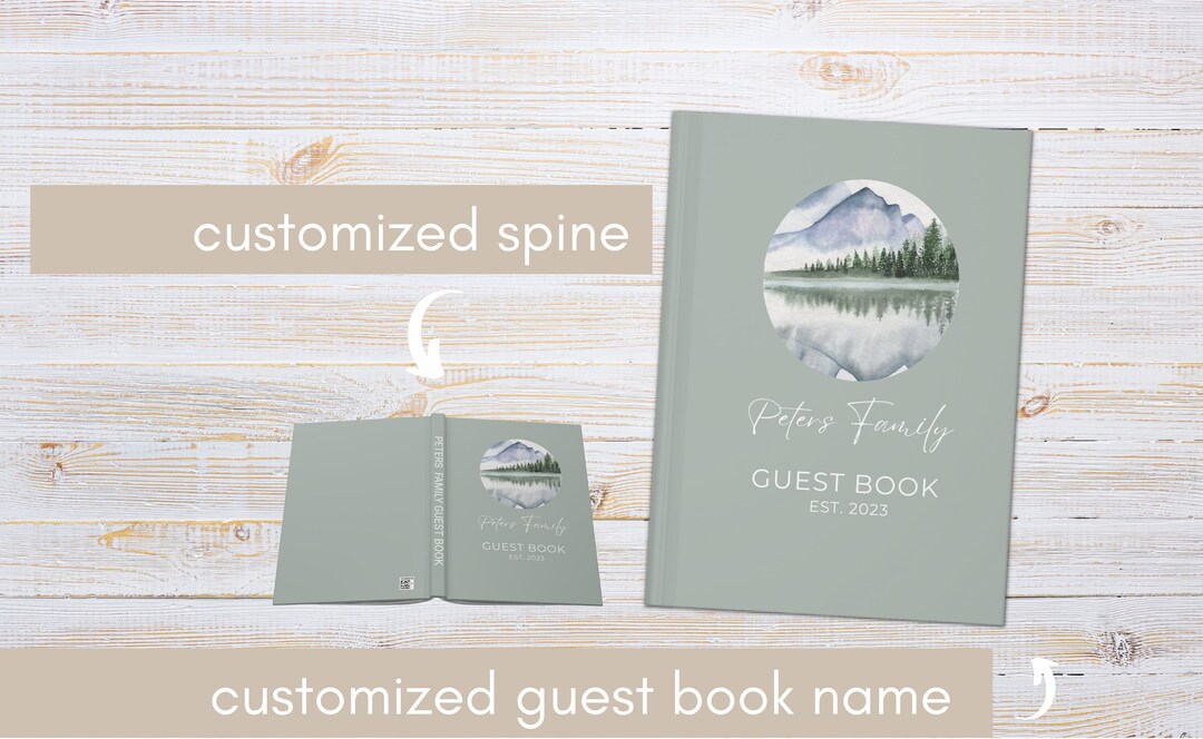 Custom Vacation Home Guest Book, Personalized Lake House Guest Book ...