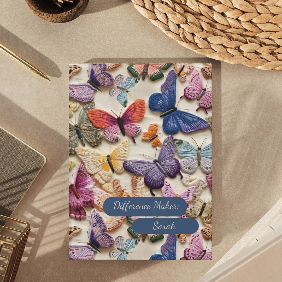 Personalized Difference Maker Notebook, Coworker Birthday Gift ...