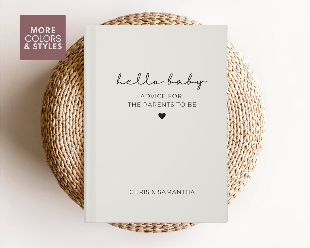 Baby Shower Guest Book, Hello Baby Journal, Advice for Parents, Gender ...