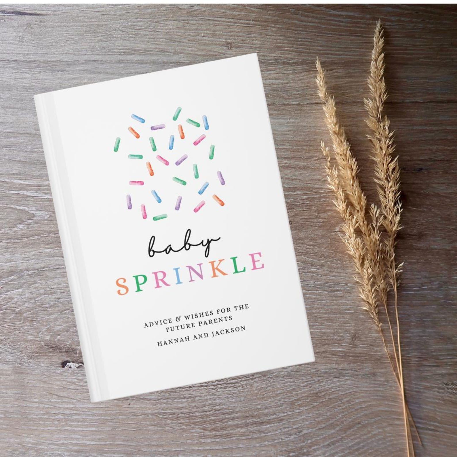 Baby Sprinkle Guest Book, Wishes for Baby, Baby Shower Sprinkle, Baby ...