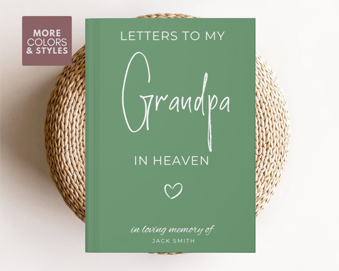 Loss of Grandpa Memorial Gift Journal, Letters to My Grandpa in Heaven ...