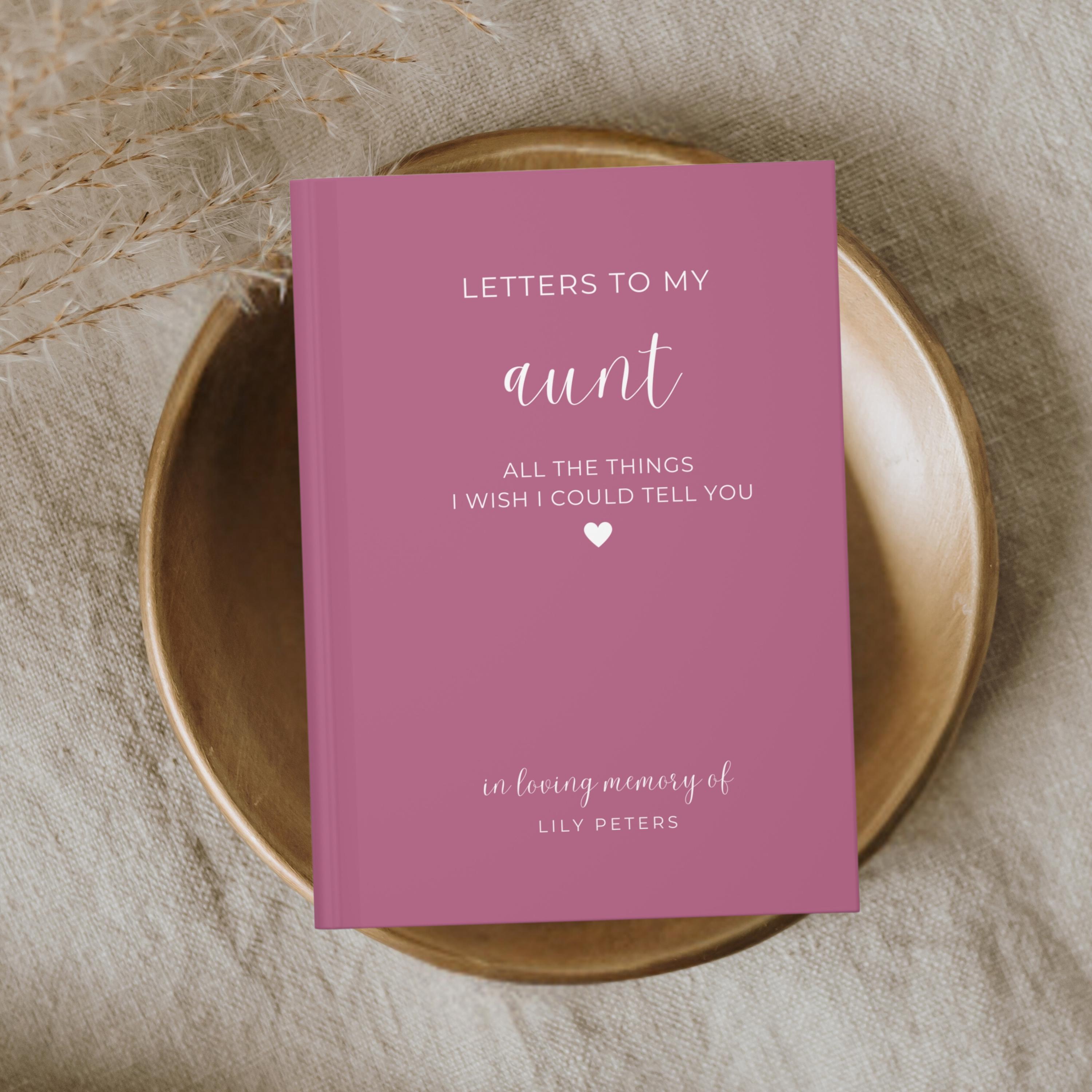 Loss of Aunt Memorial Gift Journal, Letters to My Aunt in Heaven, Loss ...