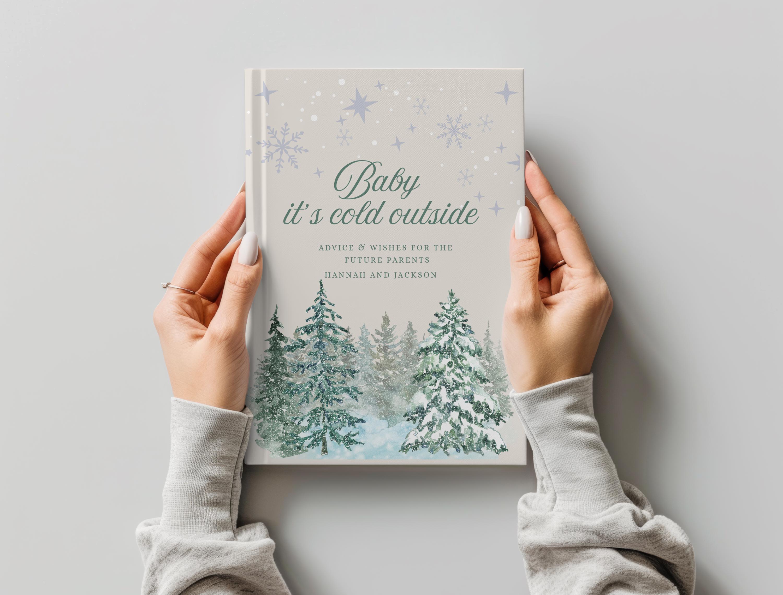 Baby It's Cold Outside Baby Shower Guest Book Wishes for Baby Winter ...