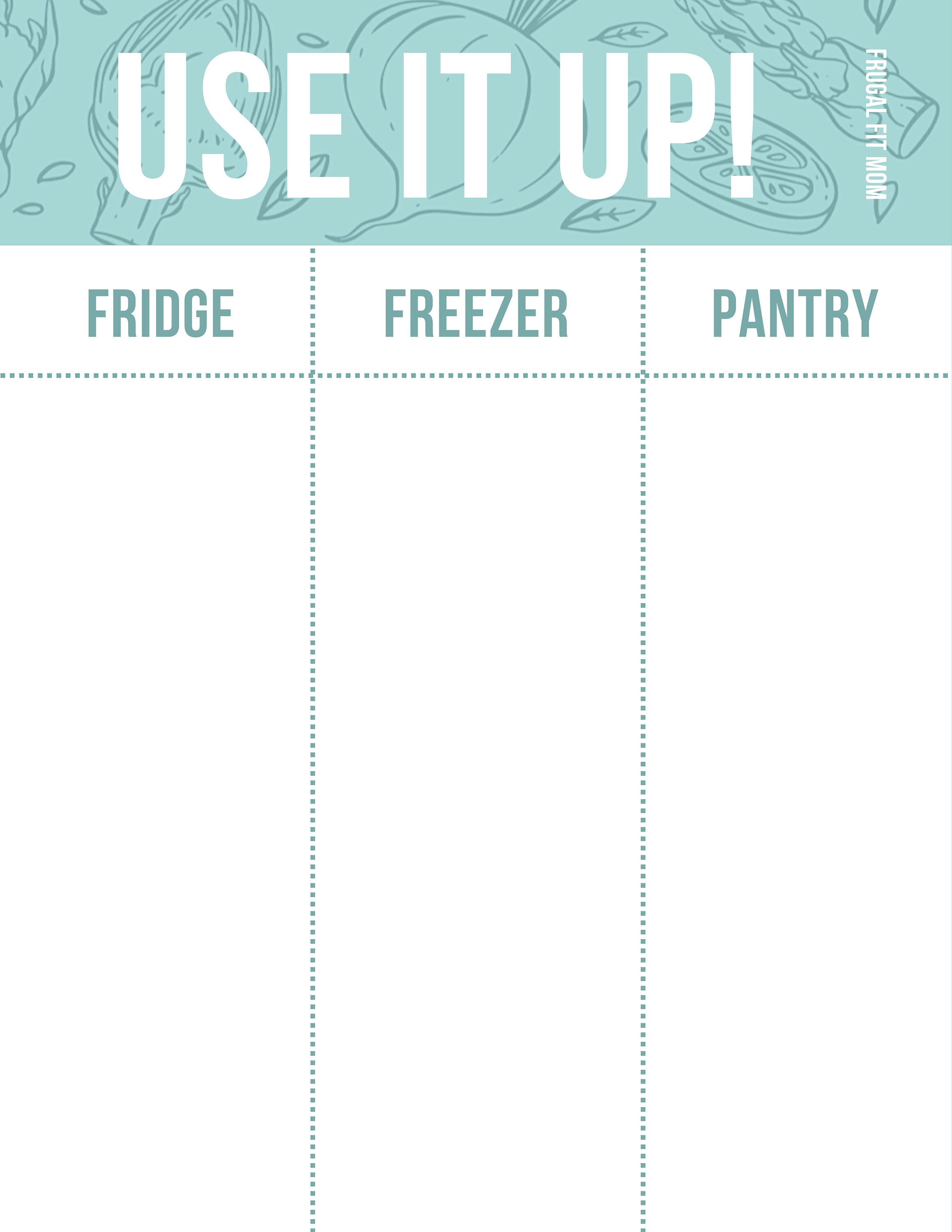 Printable Use It up List to Prevent Food Waste by Frugal Fit Mom - Etsy