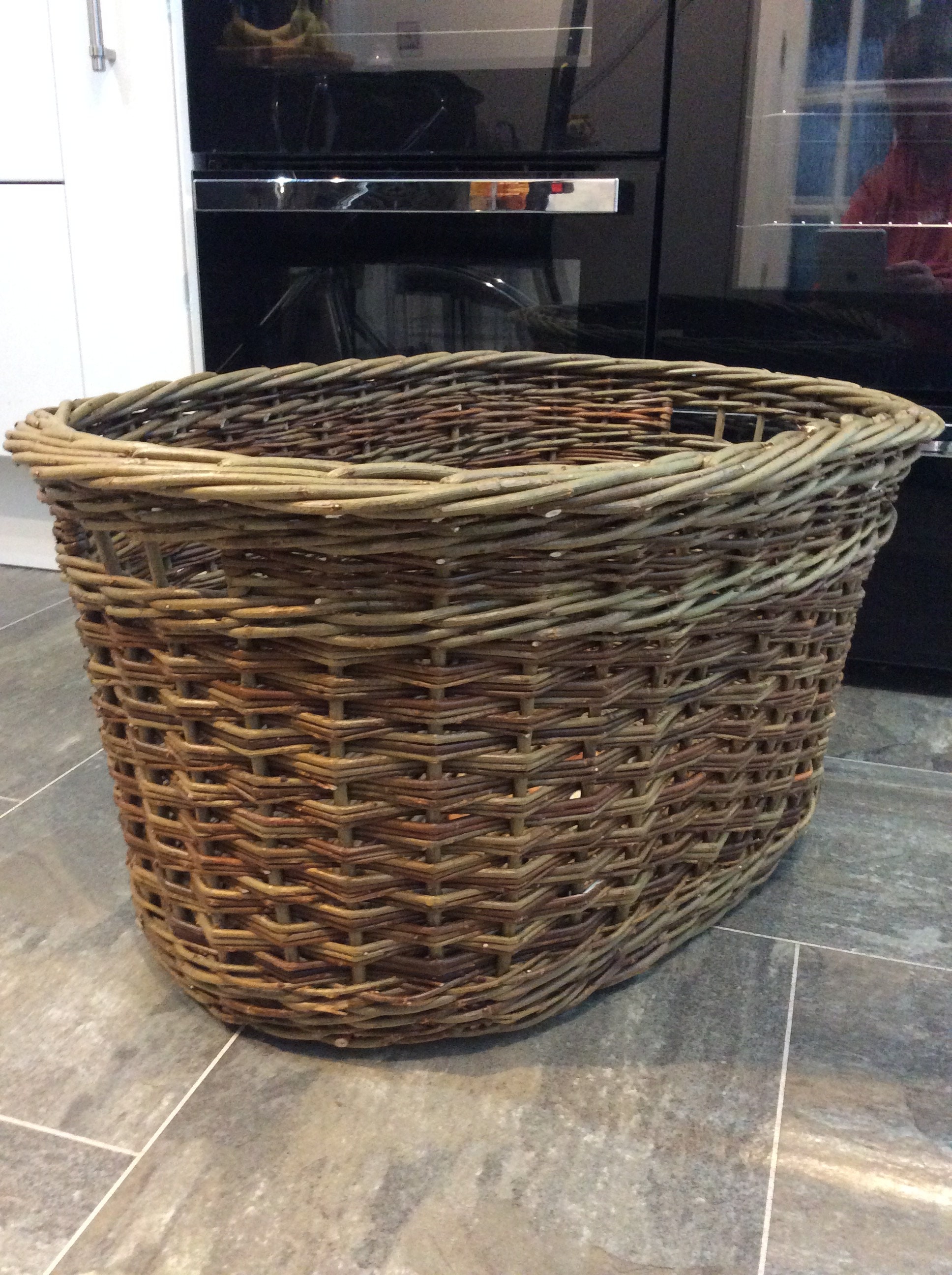 Extra Large Willow Oval Log Basket - Etsy UK
