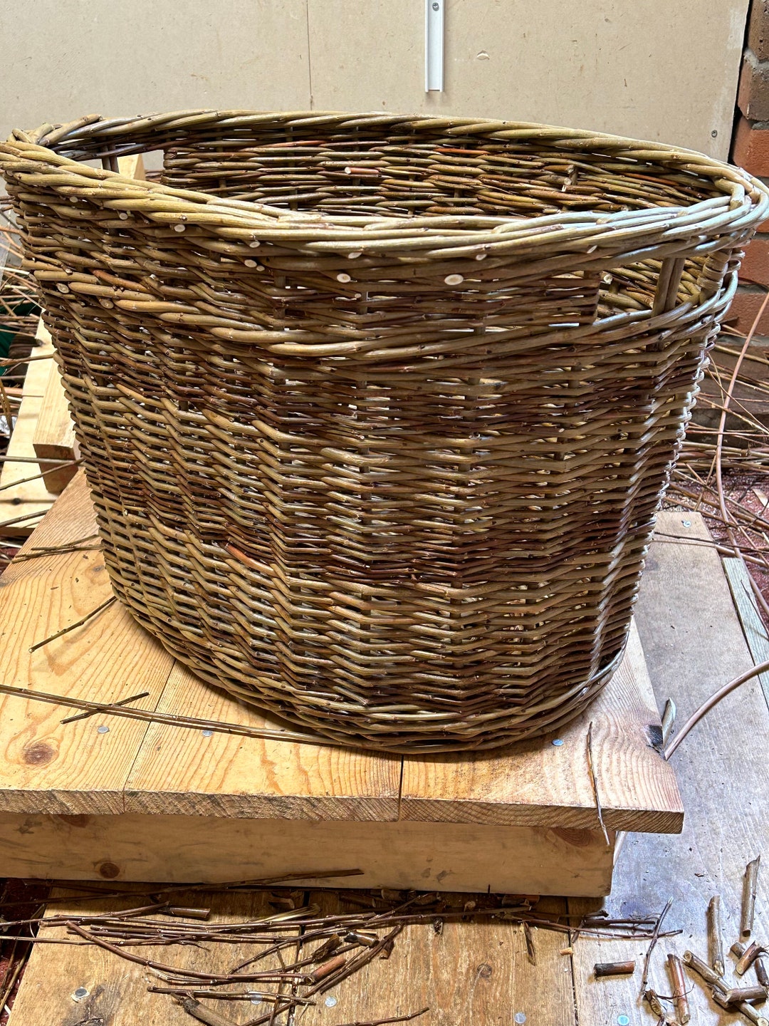 Extra Large Willow Oval Log Basket - Etsy UK