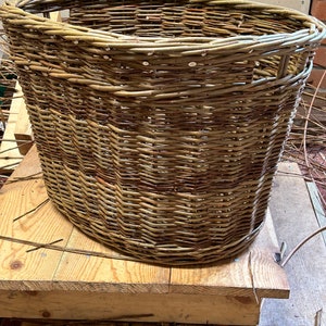 Extra Large Willow Oval Log Basket - Etsy UK