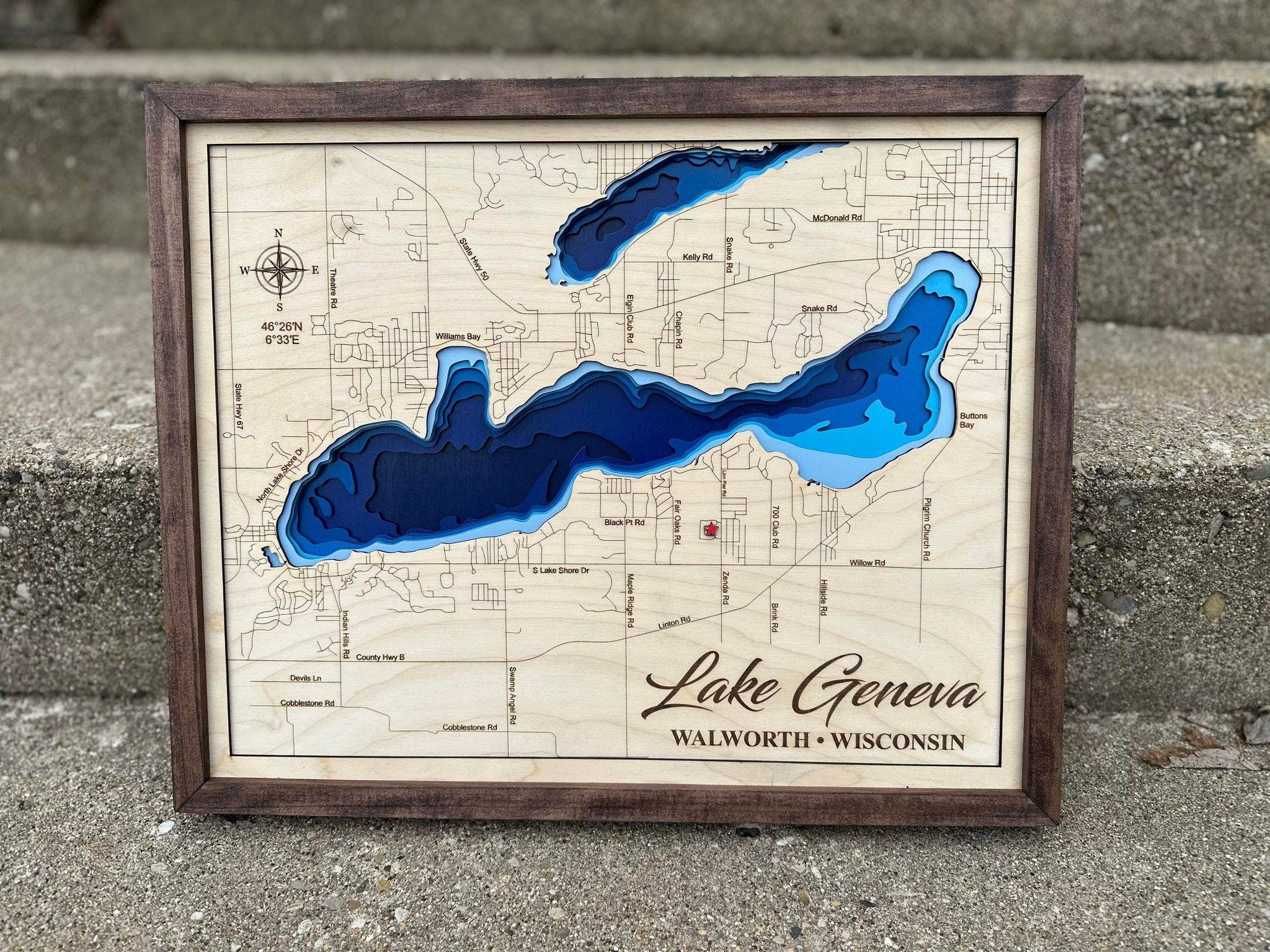 Lake Geneva Map Svg Lake Map Svg Glowforge Map Svg Laser - Etsy Australia