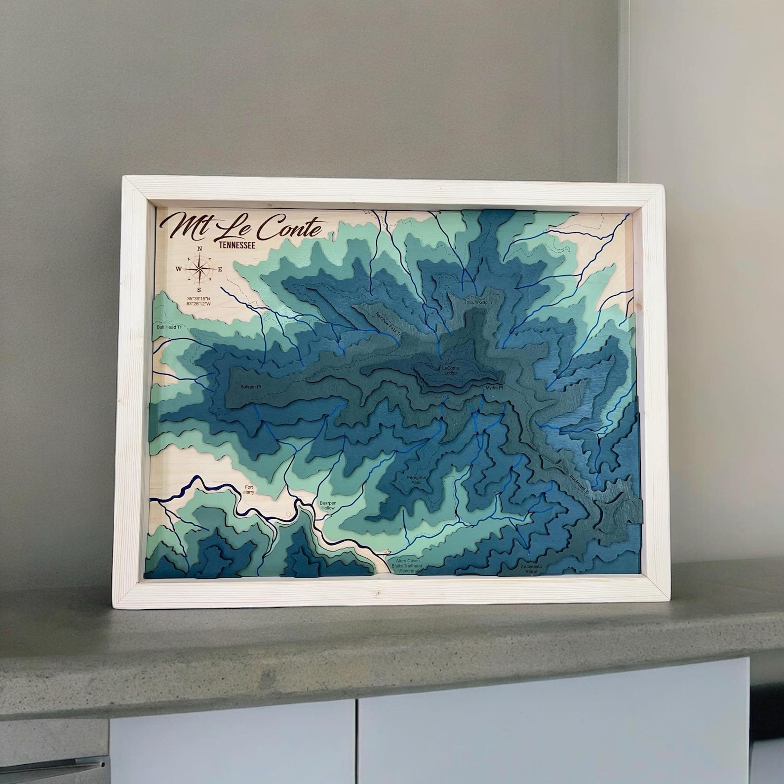 Customized Map Svg, Layered Map Svg, 3d Map, Glowforge File, Laser Cut ...