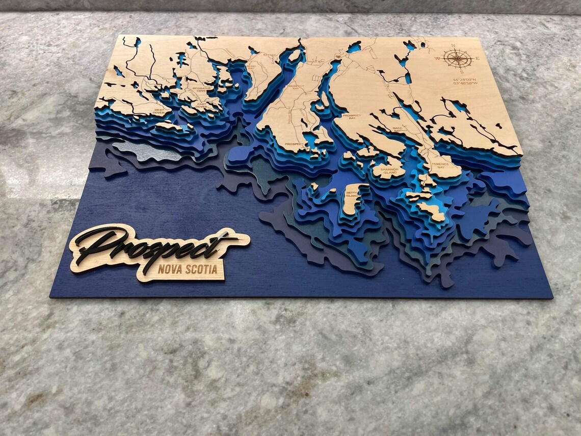 Prospect Canada Svg File for Lasers Coastal Map Svg Laser - Etsy